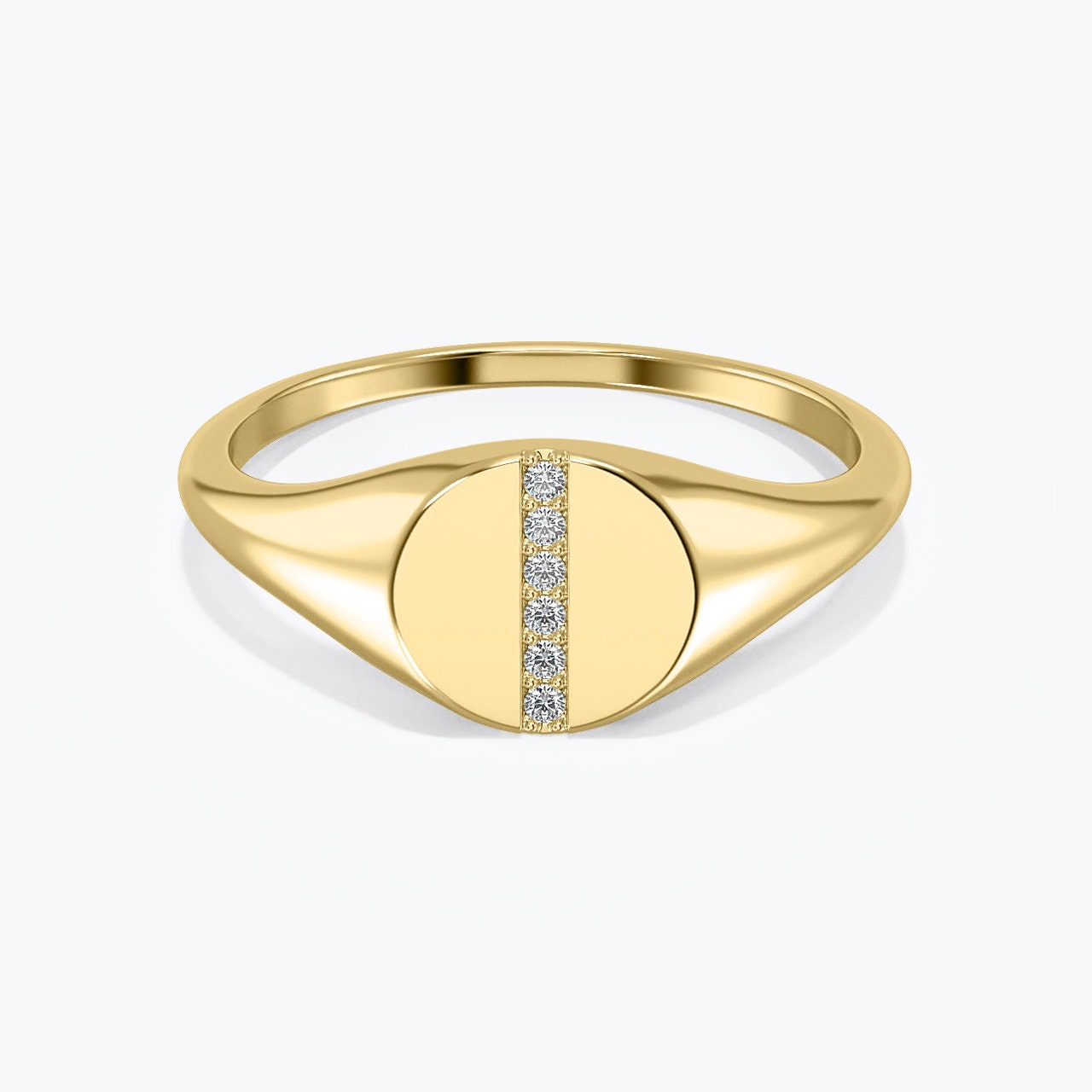 Diamond Pave Signet Ring – Beauties Jewelry NYC